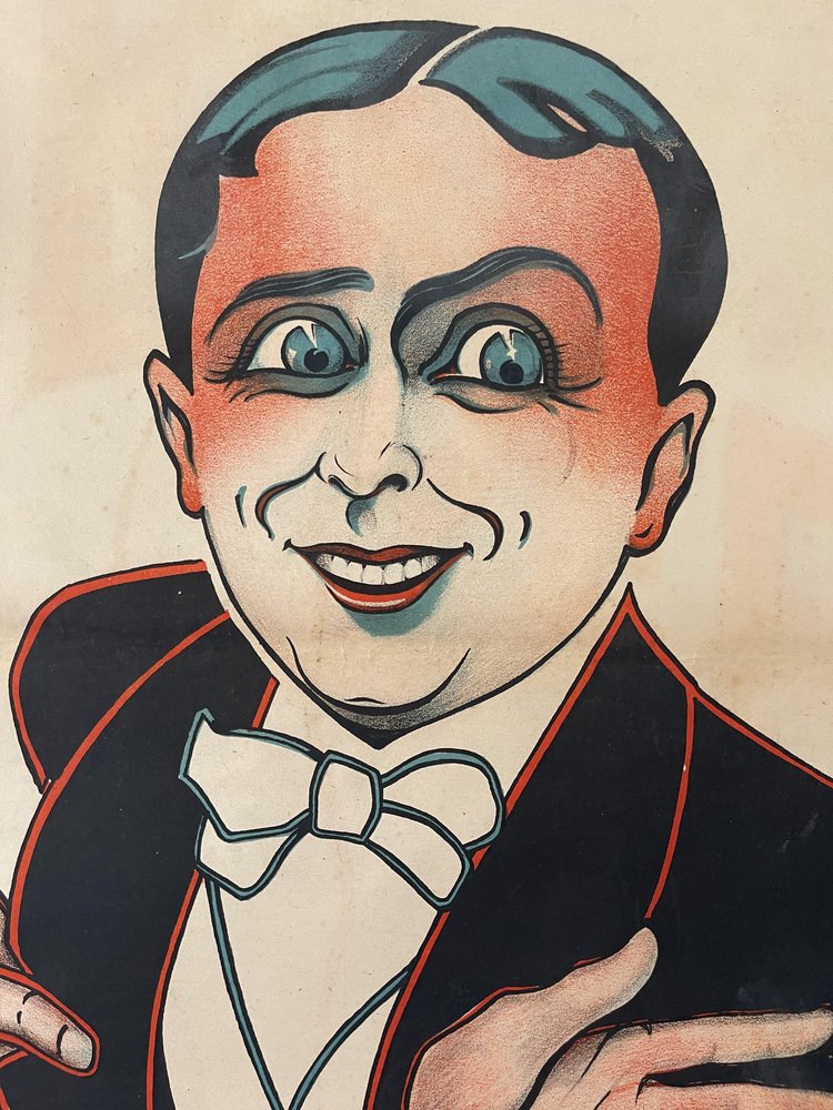 Large Ridel Vocal Comic Poster, Paris, 1920 for sale at Pamono