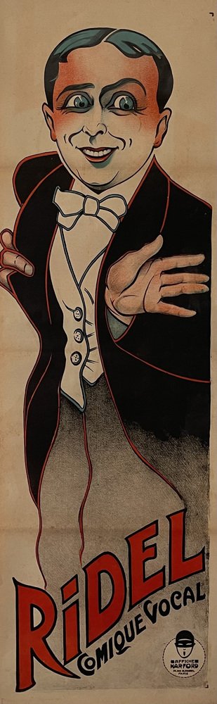 Large Ridel Vocal Comic Poster, Paris, 1920 for sale at Pamono