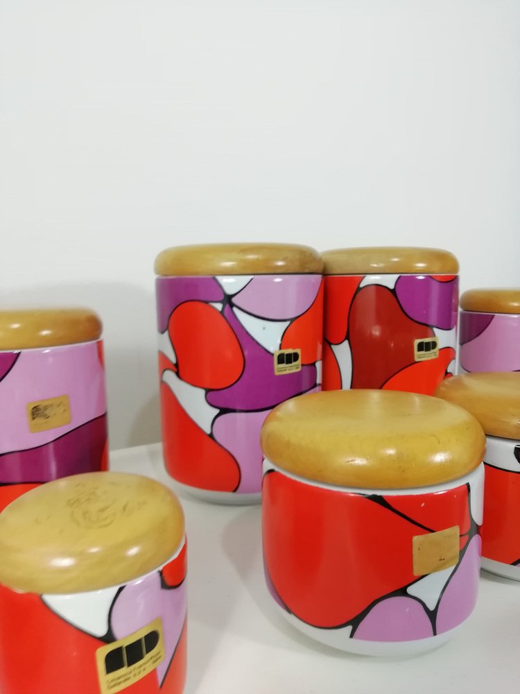 Ceramic Kitchen Set by Franco Pozzi, Italy, 1960s, Set of 15 for sale ...