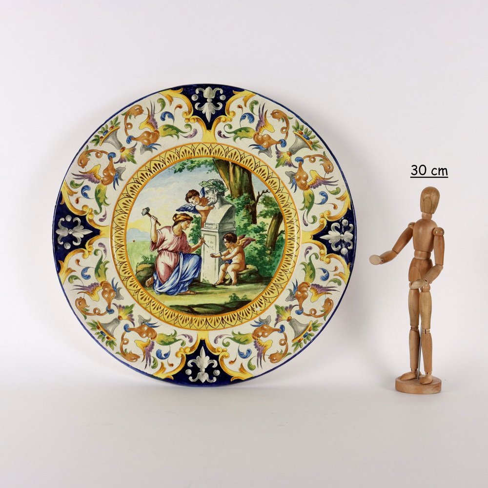 Neo-Renaissance Ceramic Parade Plate, Italy, 20th Century for sale at ...