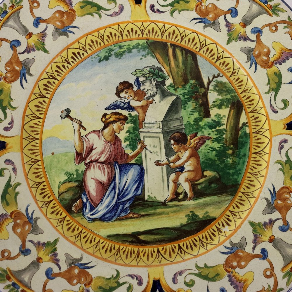 Neo-Renaissance Ceramic Parade Plate, Italy, 20th Century for sale at ...