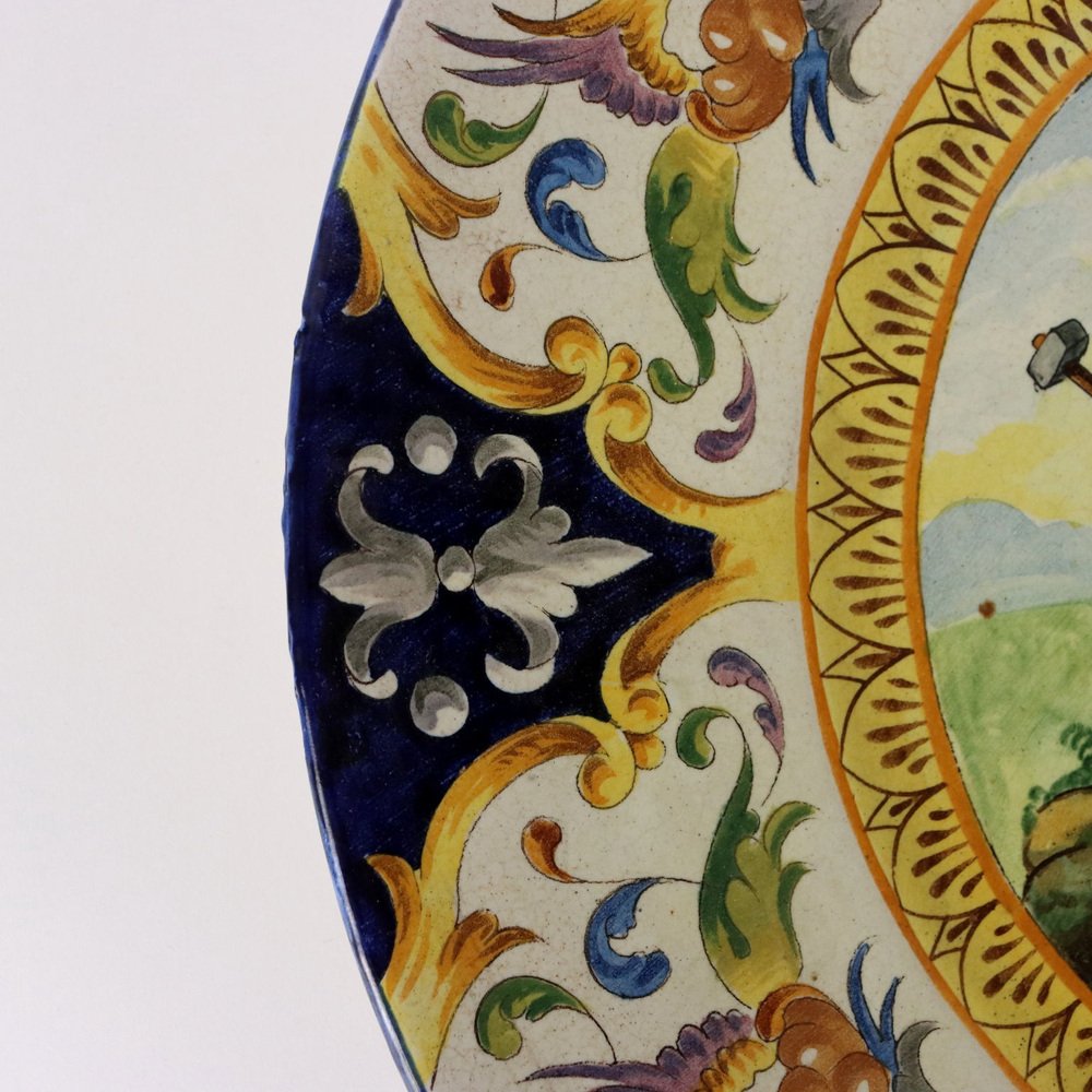 Neo-Renaissance Ceramic Parade Plate, Italy, 20th Century for sale at ...