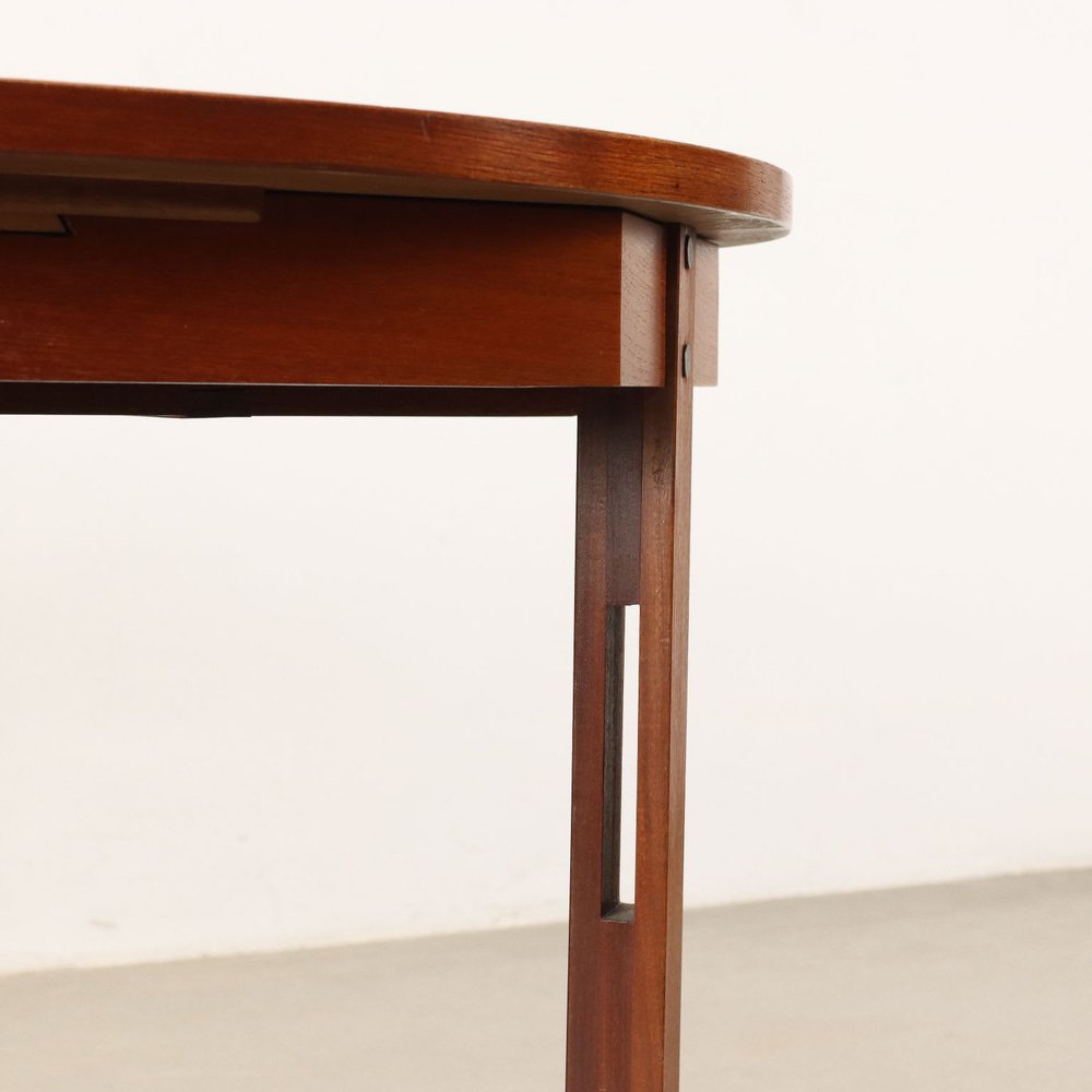 Stained Beech Table with Teak Veneer Top, 1960s for sale at Pamono