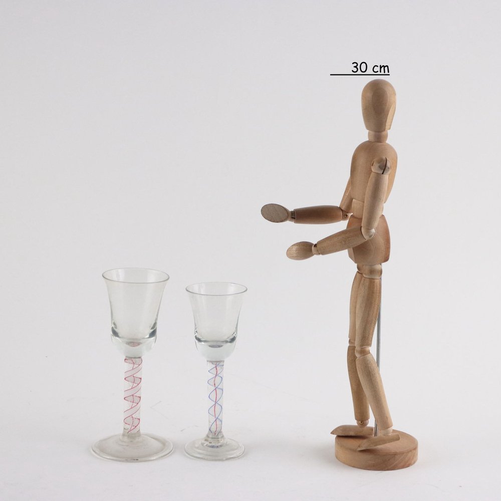 18th Century Murano Filigree Glass Goblets, Set of 4 for sale at Pamono