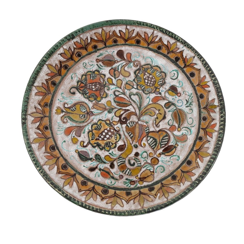 Ceramic Plate by Elio Schiavon, Italy, 1960s for sale at Pamono