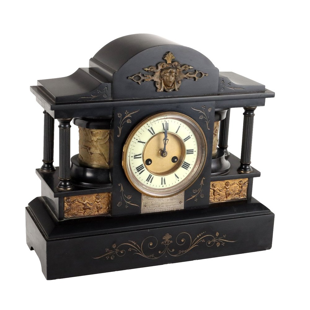 Temple-Shaped Clock in Black Marble, Europe, 19th Century for sale at ...