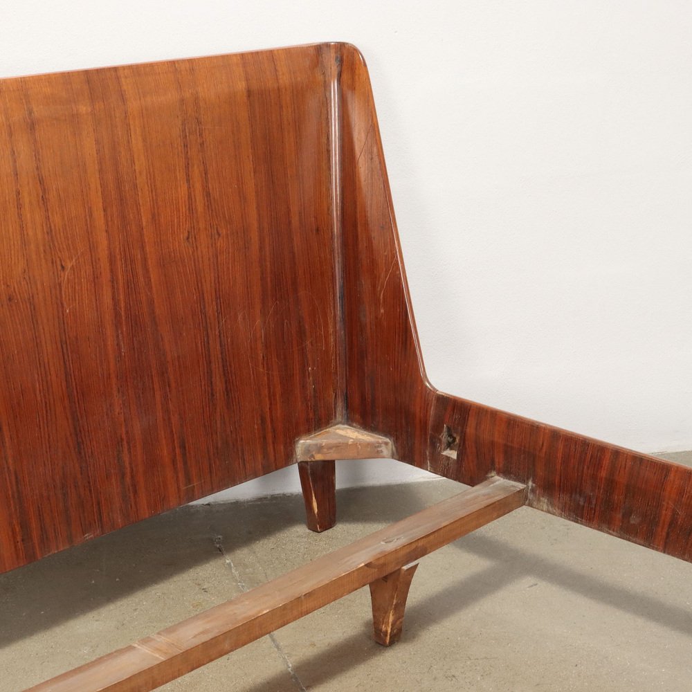 Wood Veneer Bed, Italy, 1960s for sale at Pamono