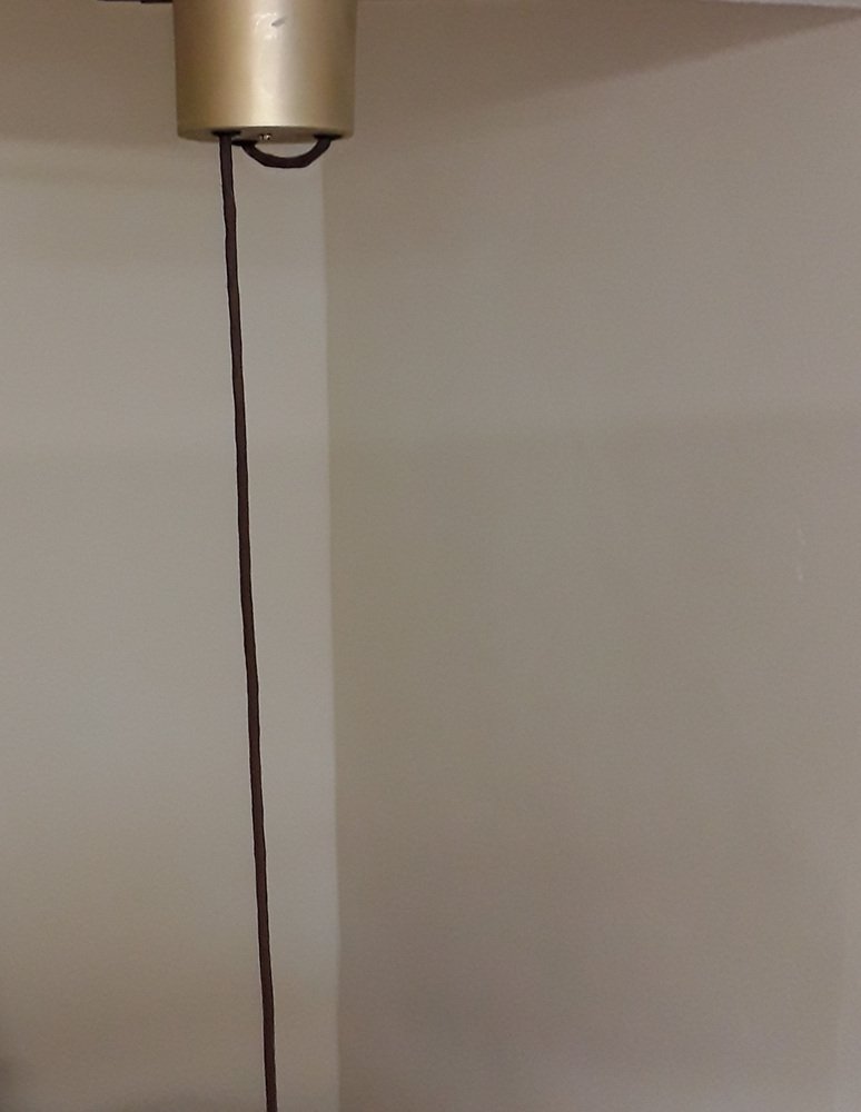 Austrian Height-Adjustable Ceiling Lamp with Beefed Fabric Screen of ...