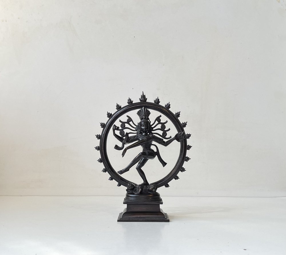 Vintage Nataraj Dancing Shiva Sculpture in Bronze, 1980s for sale at Pamono