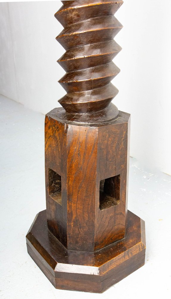 19th Century French Screw Pedestal Plant Holder for sale at Pamono