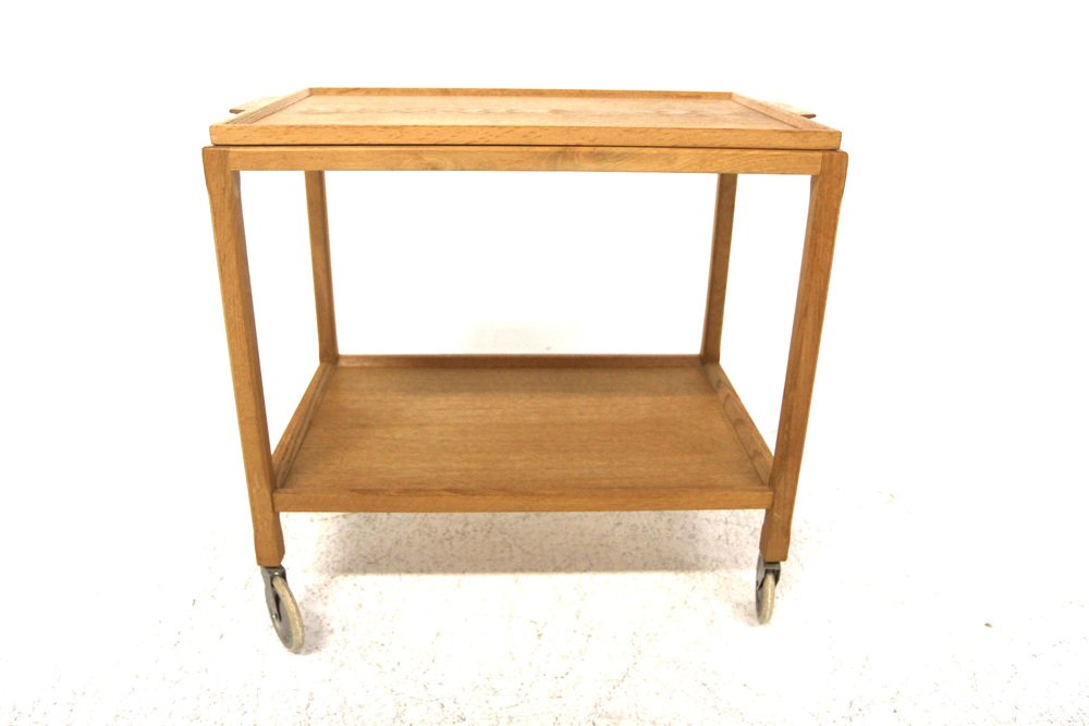 Scandinavian Oak Trolley, Sweden, 1960s for sale at Pamono