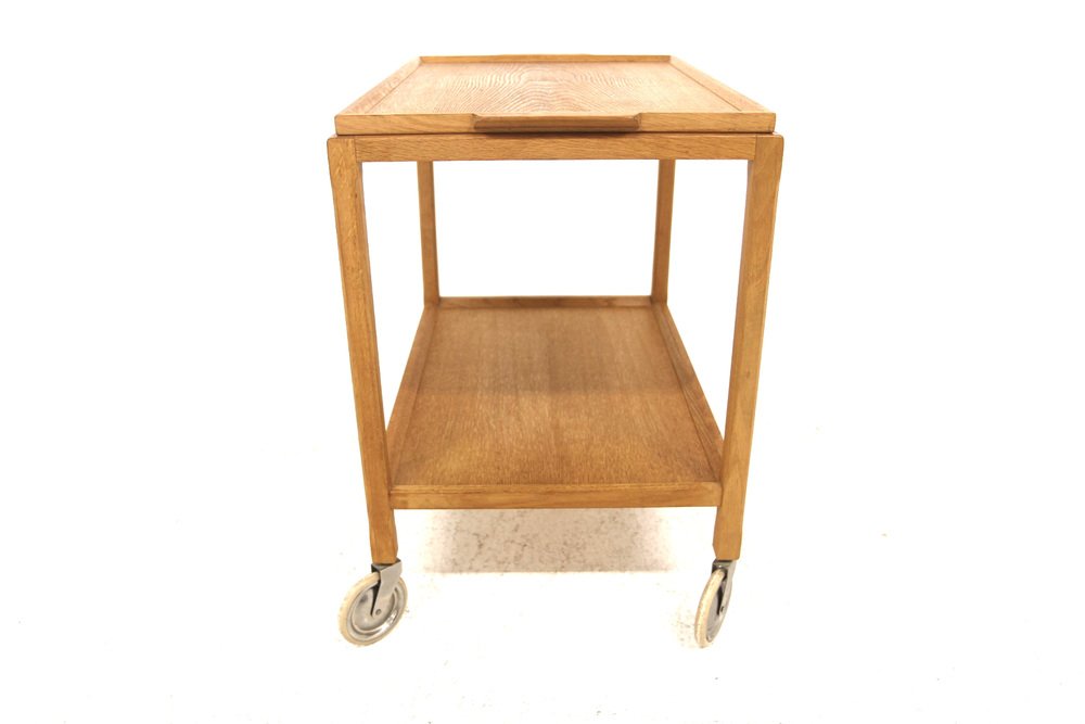 Scandinavian Oak Trolley, Sweden, 1960s for sale at Pamono