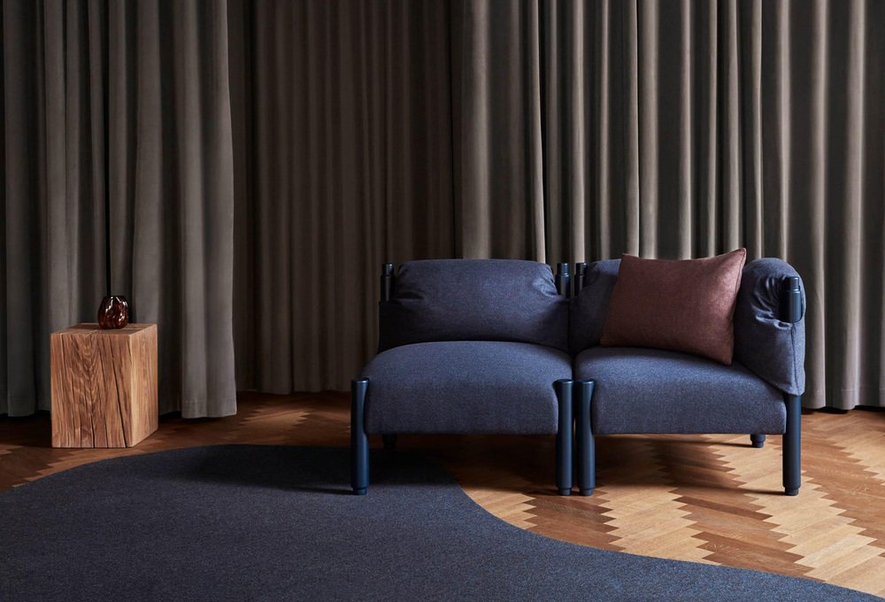 Natural and Orange Stand by Me Sofa by Storängen Design for sale at Pamono
