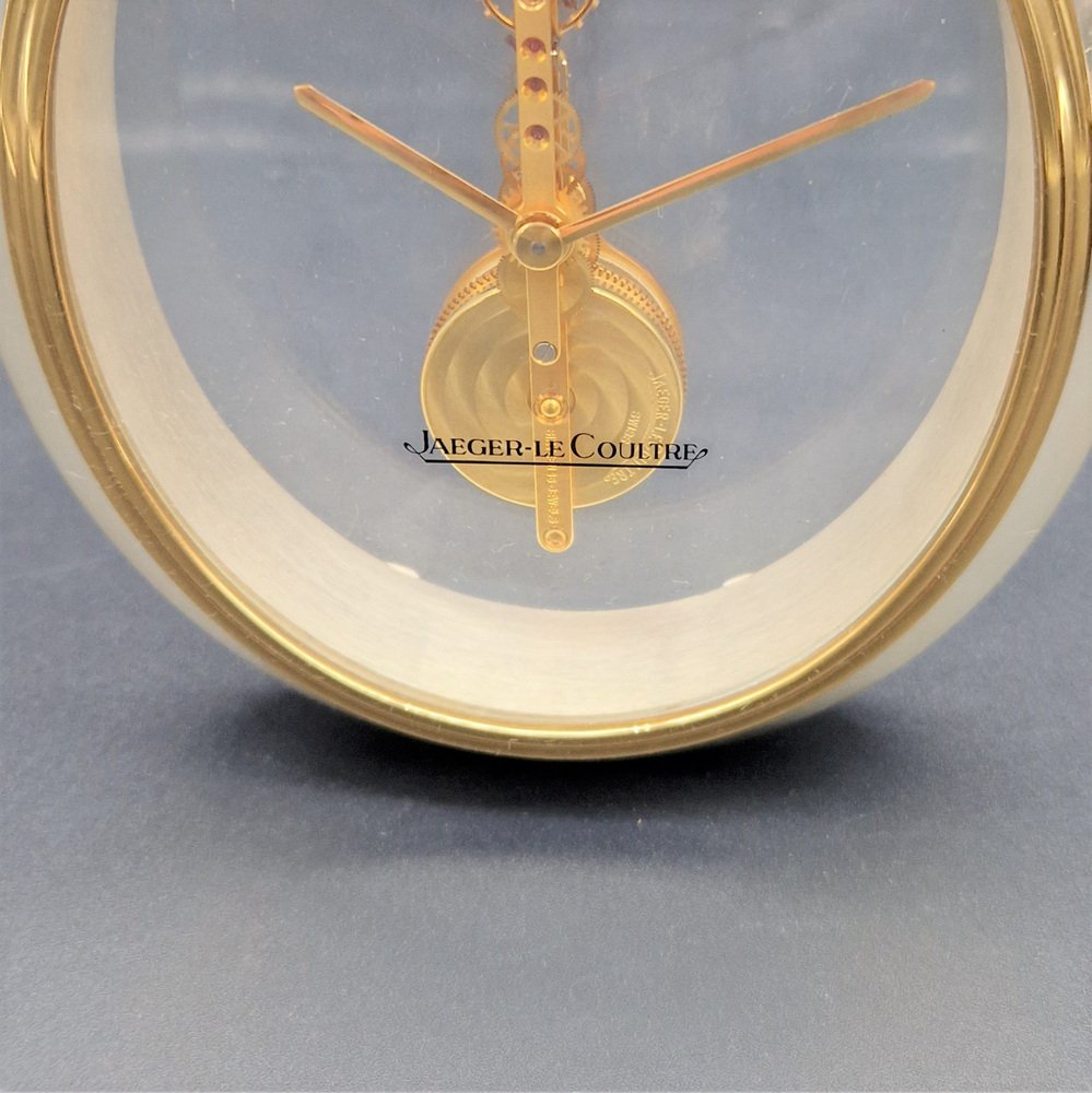 Mid-Century Skeleton Bicolor Table Clock by Jaeger-Lecoultre, 1970s for ...