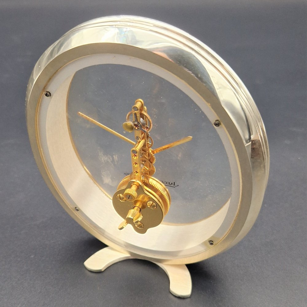 Mid-Century Skeleton Bicolor Table Clock by Jaeger-Lecoultre, 1970s for ...