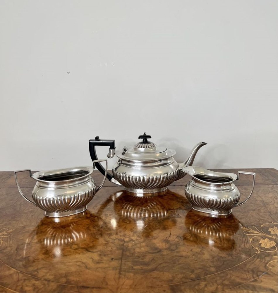 Antique Edwardian Tea Set, 1900, Set of 3 for sale at Pamono