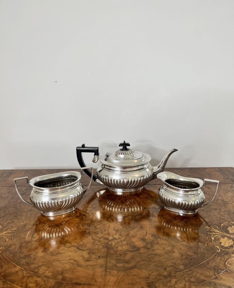 Antique Edwardian Tea Set, 1900, Set of 3 for sale at Pamono