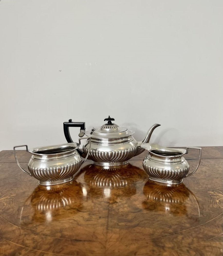 Antique Edwardian Tea Set, 1900, Set of 3 for sale at Pamono