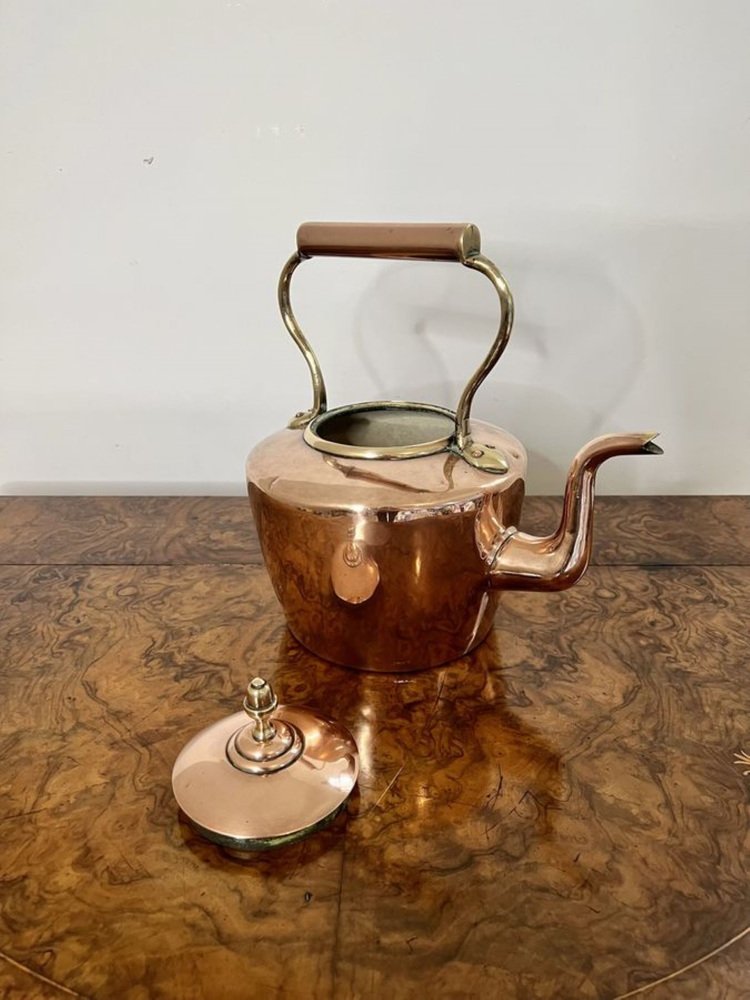 Antique George III Copper Kettle, 1800s for sale at Pamono