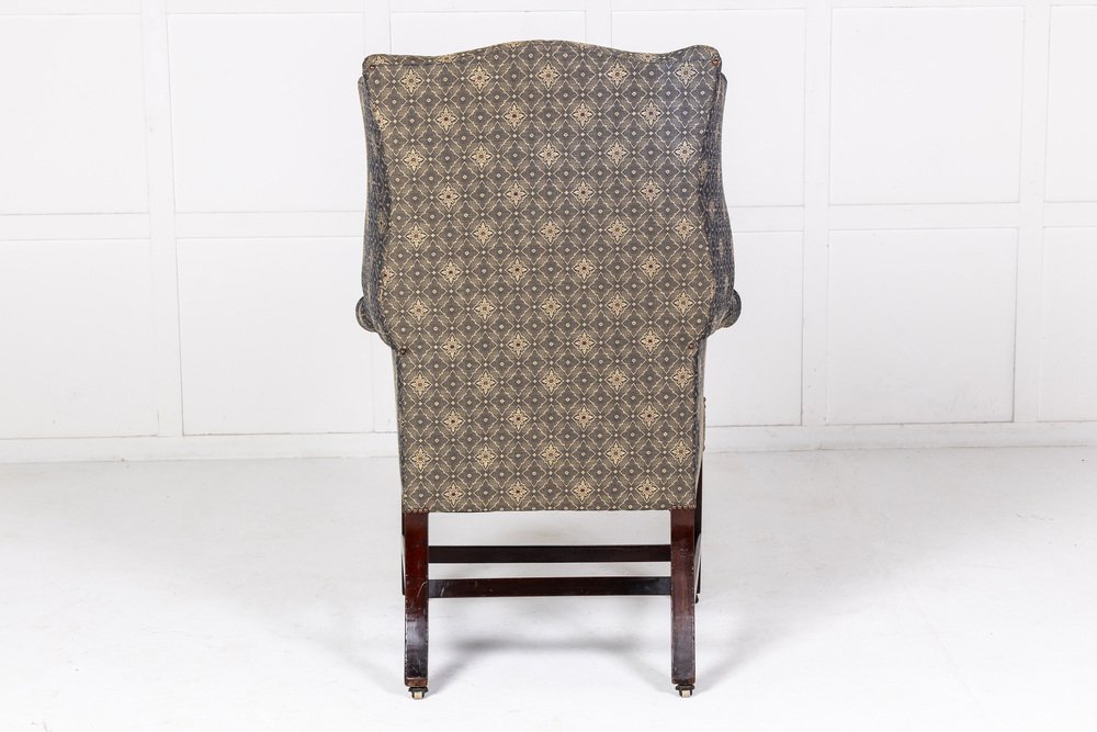 18th Century George III Mahogany Wing Chair for sale at Pamono