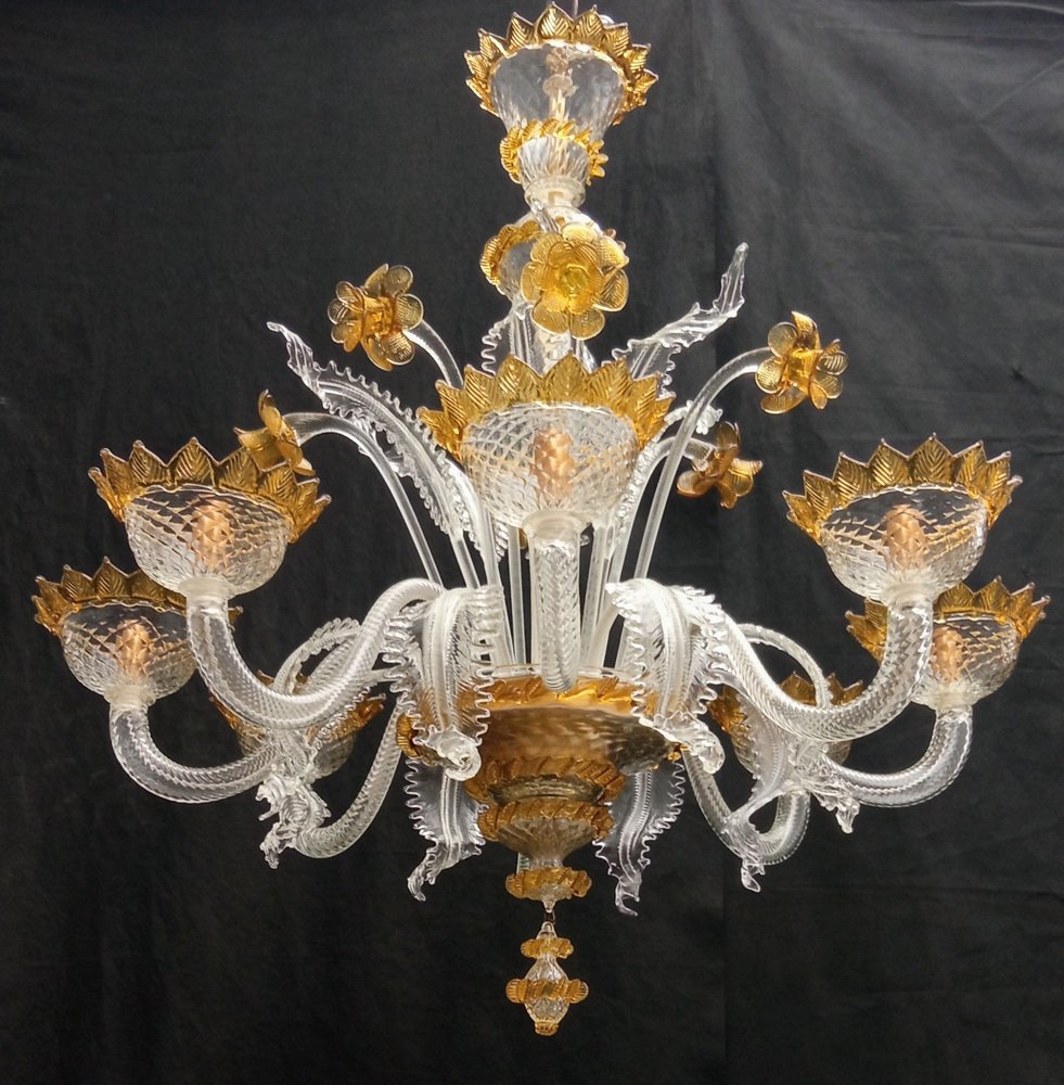 Lustre Vintage en Verre Murano, 1960s en vente sur Pamono