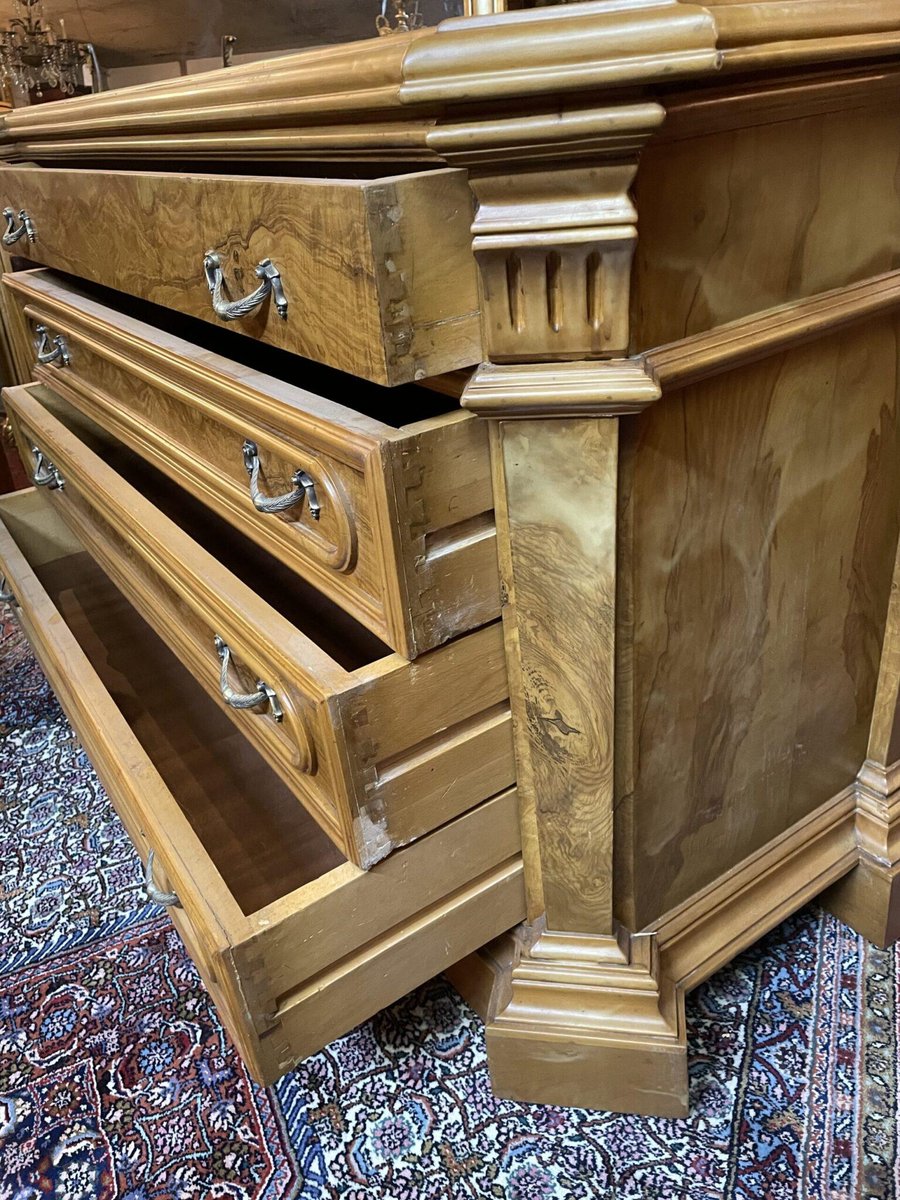 Walnut Inlay Chest of Drawers for sale at Pamono