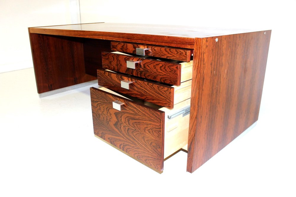 Vintage Finnish Desk in Rosewood from Isku, 1960 for sale at Pamono