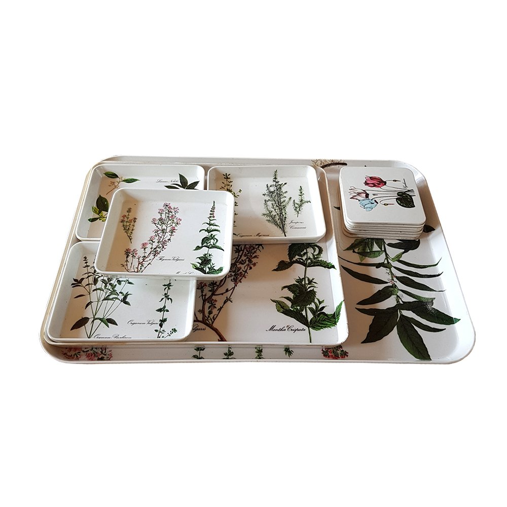 Mid-Century Italian Melamine Tray Set from Mebel, Set of 17 for sale at ...