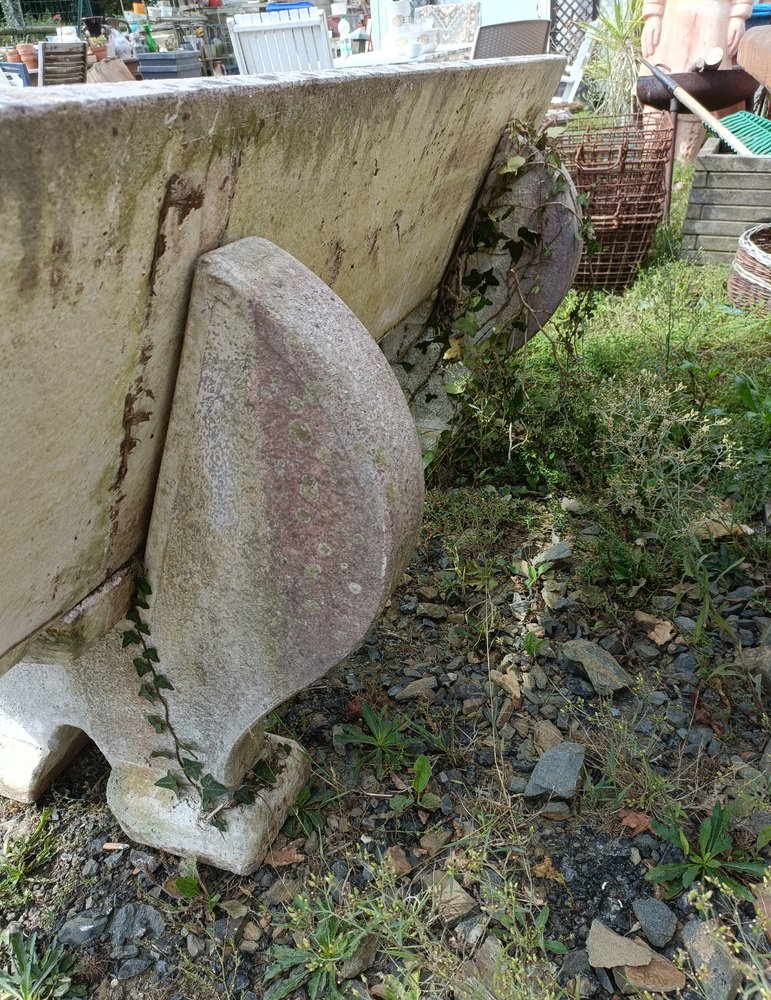 Concrete and Reconstituted Stone Garden Bench, 1960s for sale at Pamono