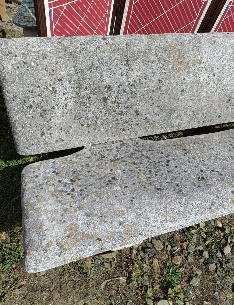 Concrete and Reconstituted Stone Garden Bench, 1960s for sale at Pamono