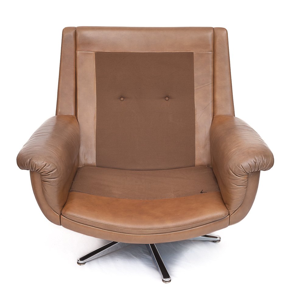 DS 31 Sofa and Swivel Lounge Chairs in Leather from de Sede, 1960s, Set ...