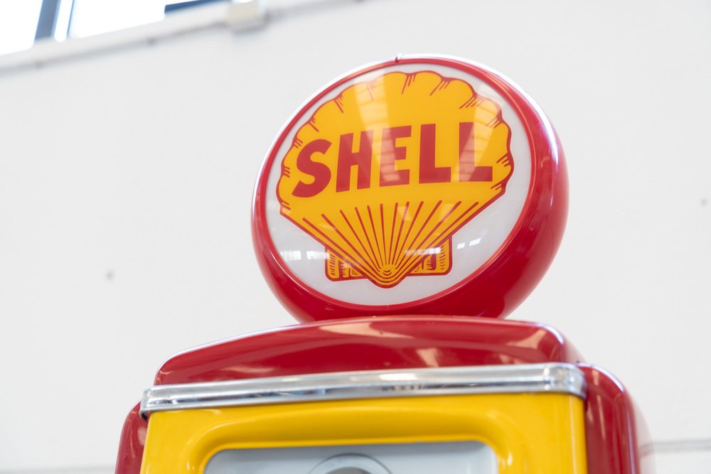 American Shell Petrol Station Pump, 1950s for sale at Pamono