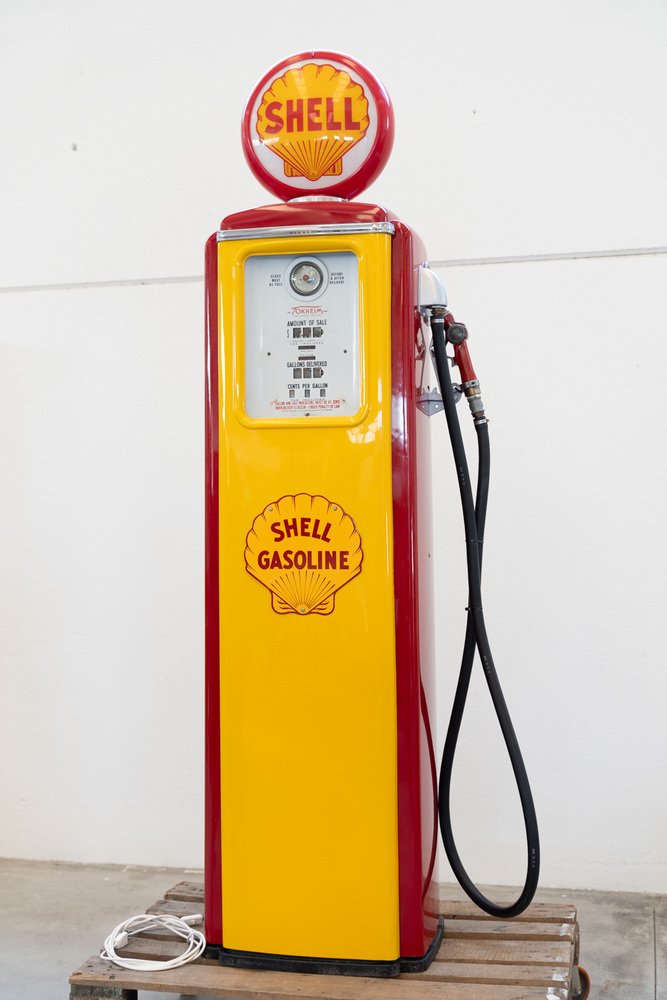 American Shell Petrol Station Pump, 1950s for sale at Pamono