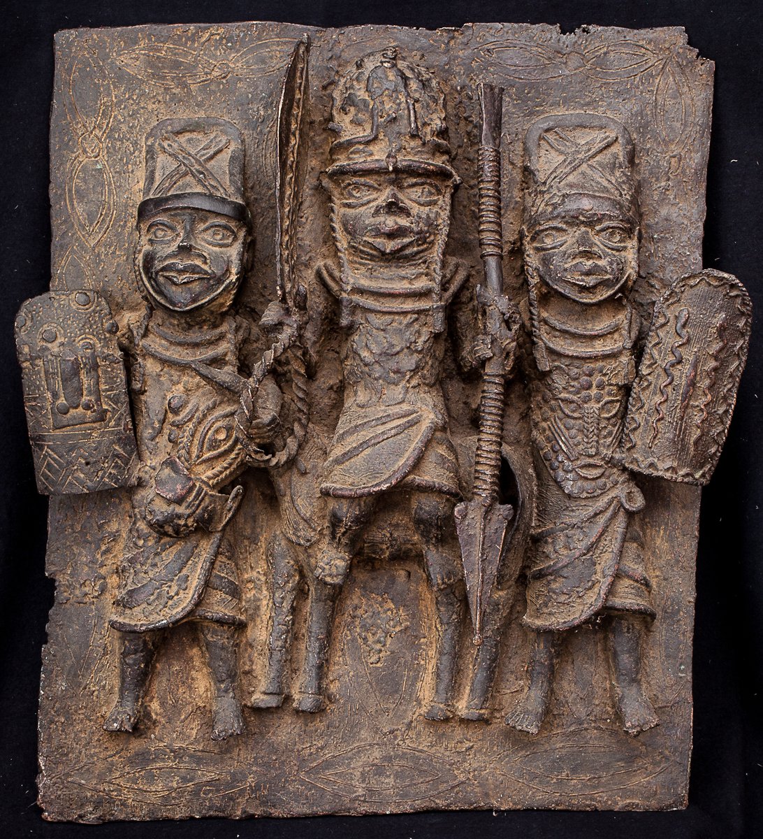 Benin Artist, Bini Edo Royal Plaques, 1800s, Bronzes, Set of 2 for sale ...