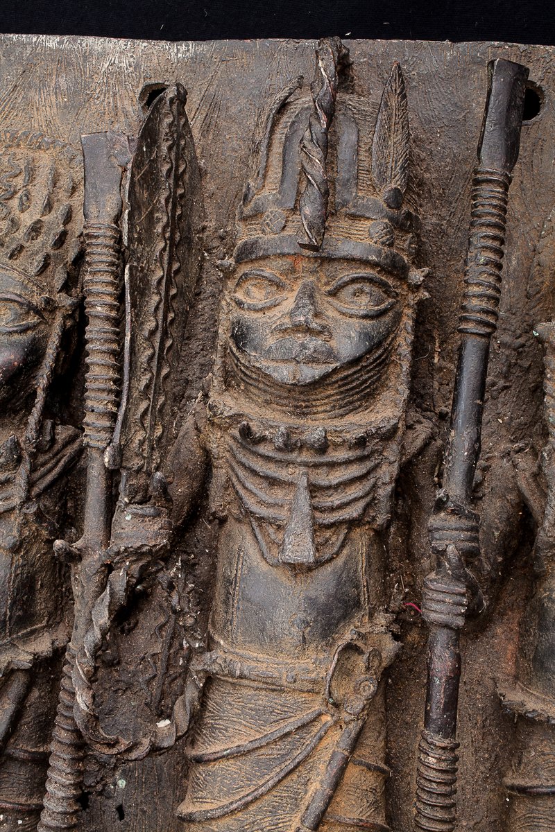 Benin Artist, Bini Edo Royal Plaques, 1800s, Bronzes, Set of 2 for sale ...