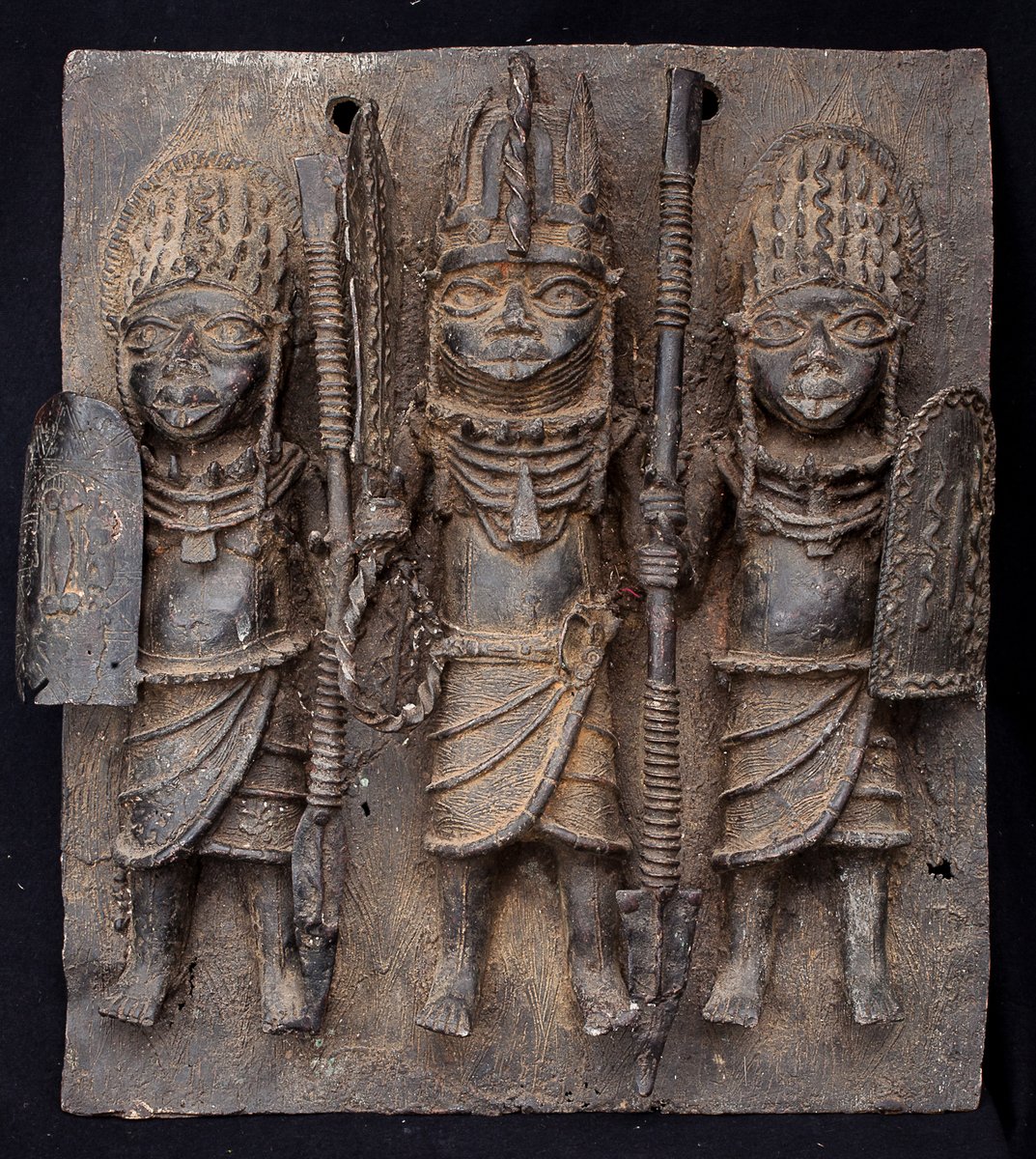 Benin Artist, Bini Edo Royal Plaques, 1800s, Bronzes, Set of 2 for sale ...
