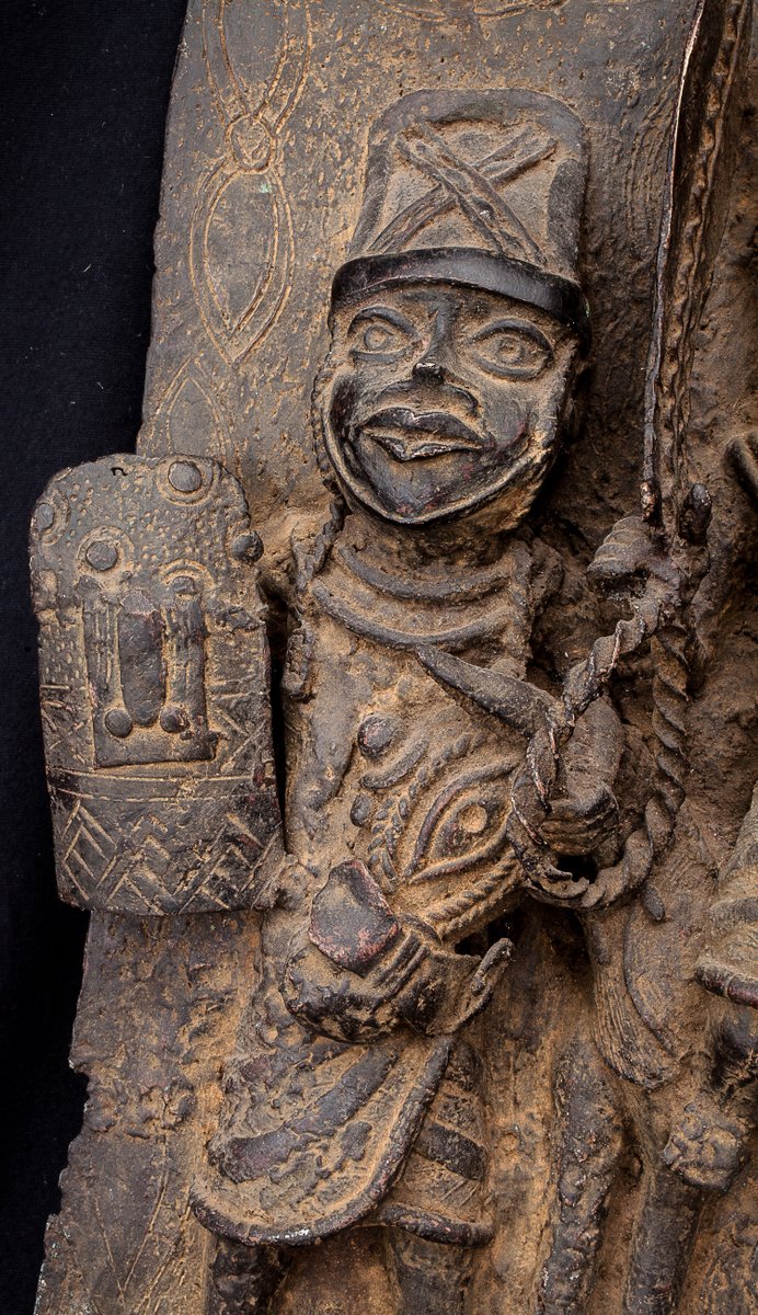 Benin Artist, Bini Edo Royal Plaques, 1800s, Bronzes, Set of 2 for sale ...