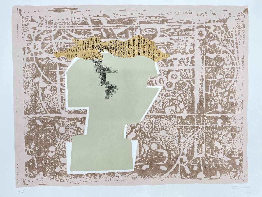 Jean David, Abstract Composition, 1970s, Screenprint for sale at Pamono