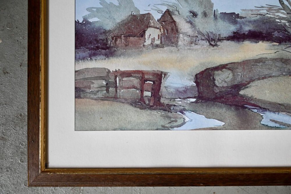 Joseph Müller Pauly, Landscapes, 1970s, Watercolors, Framed, Set of 3 ...