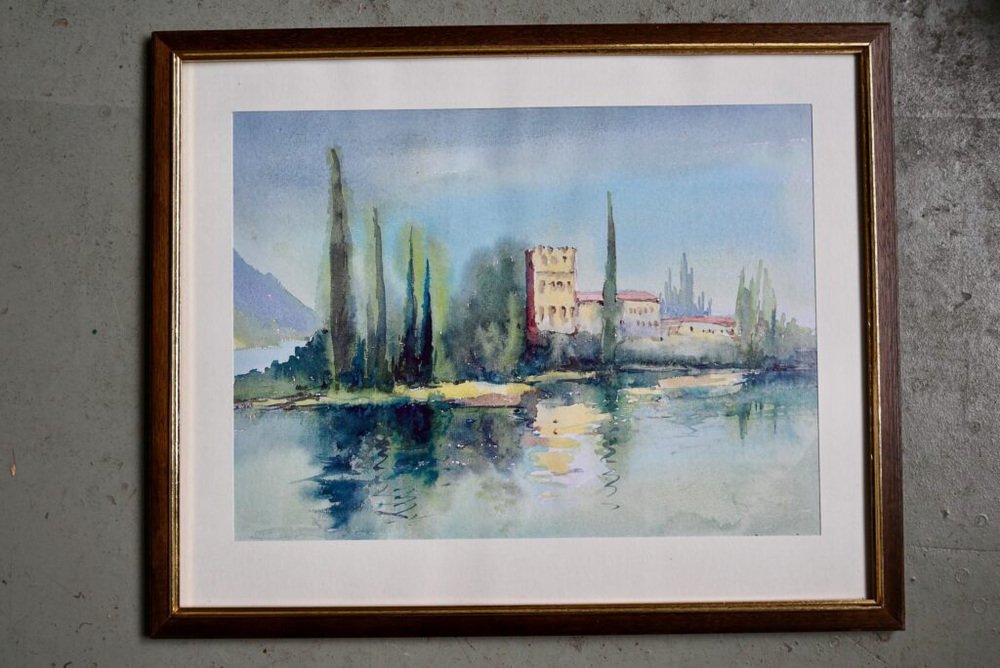 Joseph Müller Pauly, Landschaften, 1970er, Aquarelle, Gerahmt, 3er Set ...