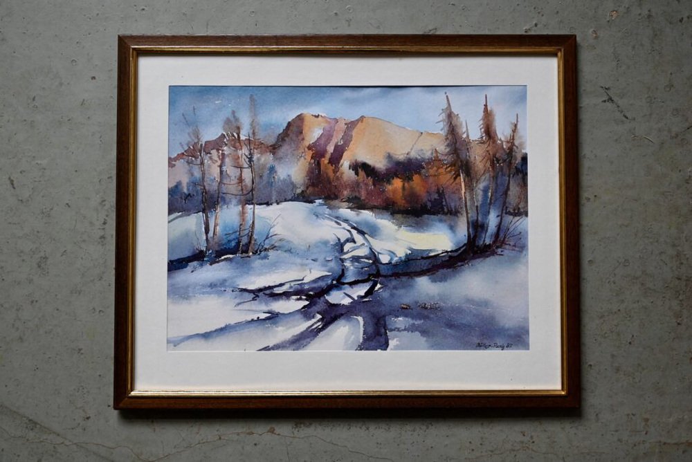 Joseph Müller Pauly, Landscapes, 1970s, Watercolors, Framed, Set of 3 ...