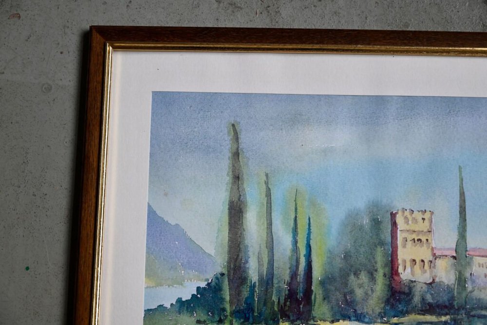 Joseph Müller Pauly, Landscapes, 1970s, Watercolors, Framed, Set of 3 ...