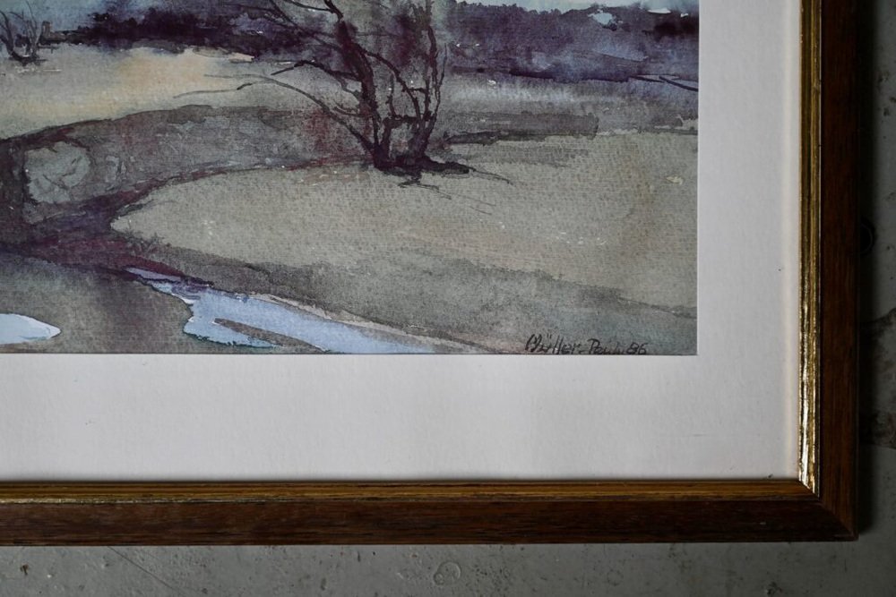 Joseph Müller Pauly, Landscapes, 1970s, Watercolors, Framed, Set of 3 ...