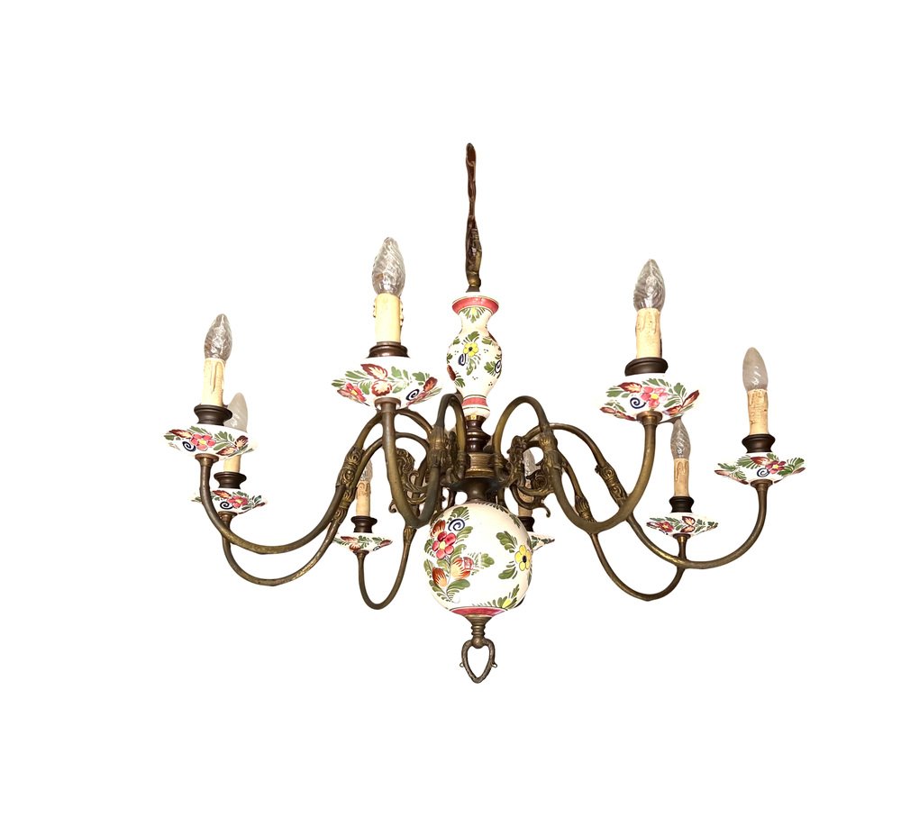 Vintage Dutch Porcelain Chandelier for sale at Pamono