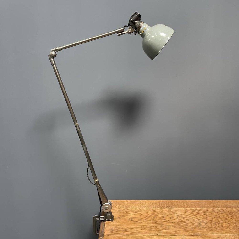 Large Polished Clamp Desk Lamp for sale at Pamono