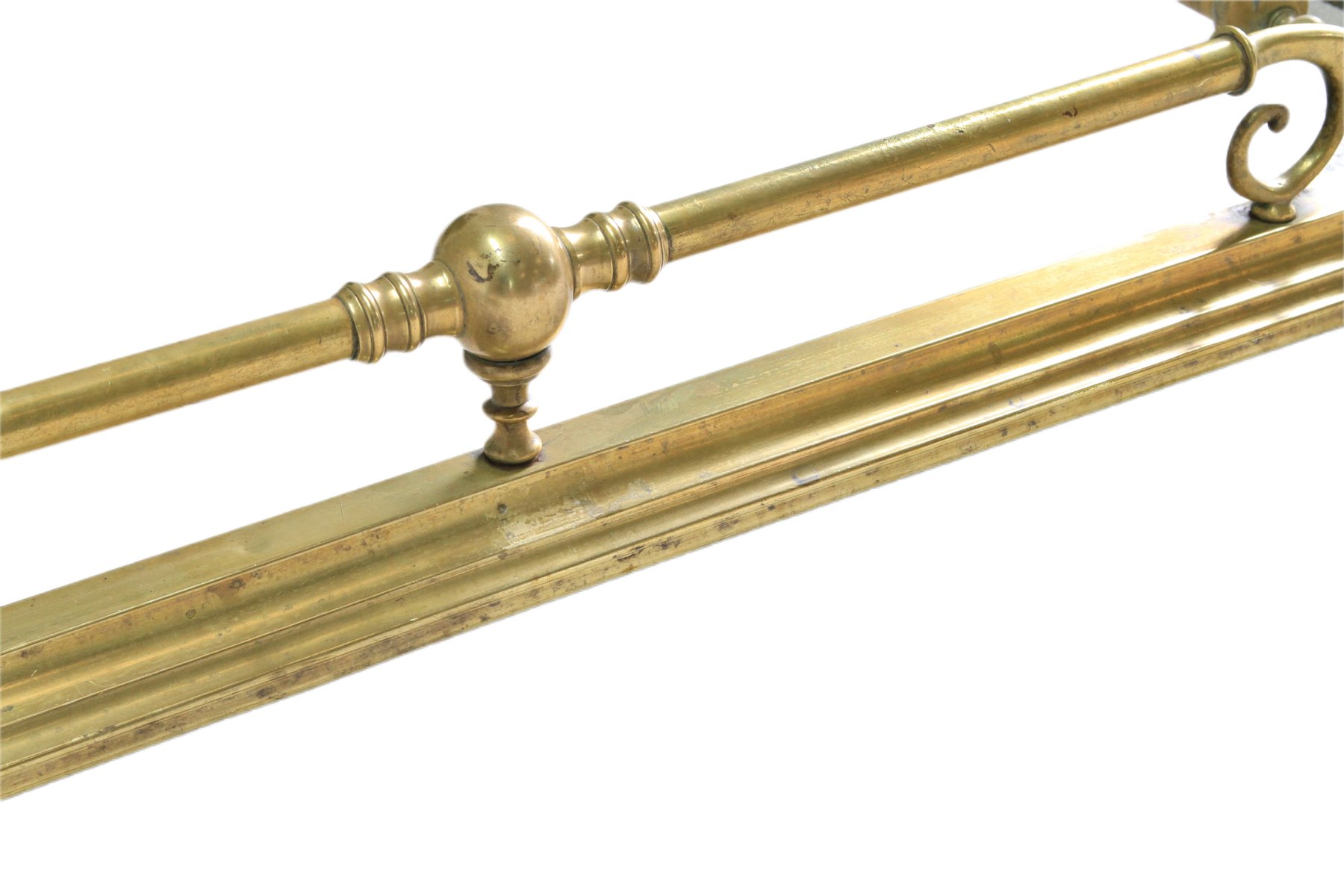 Großer antiker viktorianischer Jugendstil Kamin Fender aus Messing bei ...