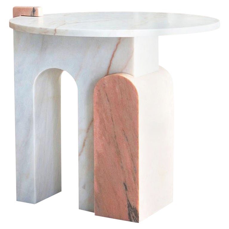 Pink Marble Side Table by Dovain Studio for sale at Pamono