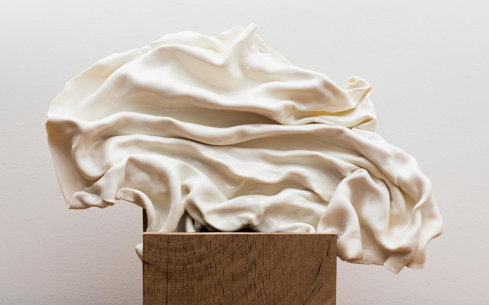 Horizontal Elightened Drapery Sculpture by Dora Stanczel for sale at Pamono