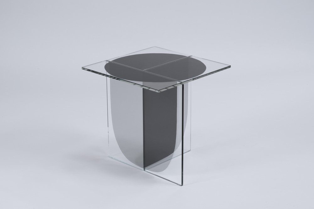 Glass Bipolar Coffee Table by OS and OOS for sale at Pamono