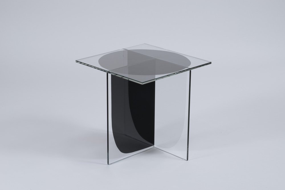 Glass Bipolar Coffee Table by OS and OOS for sale at Pamono